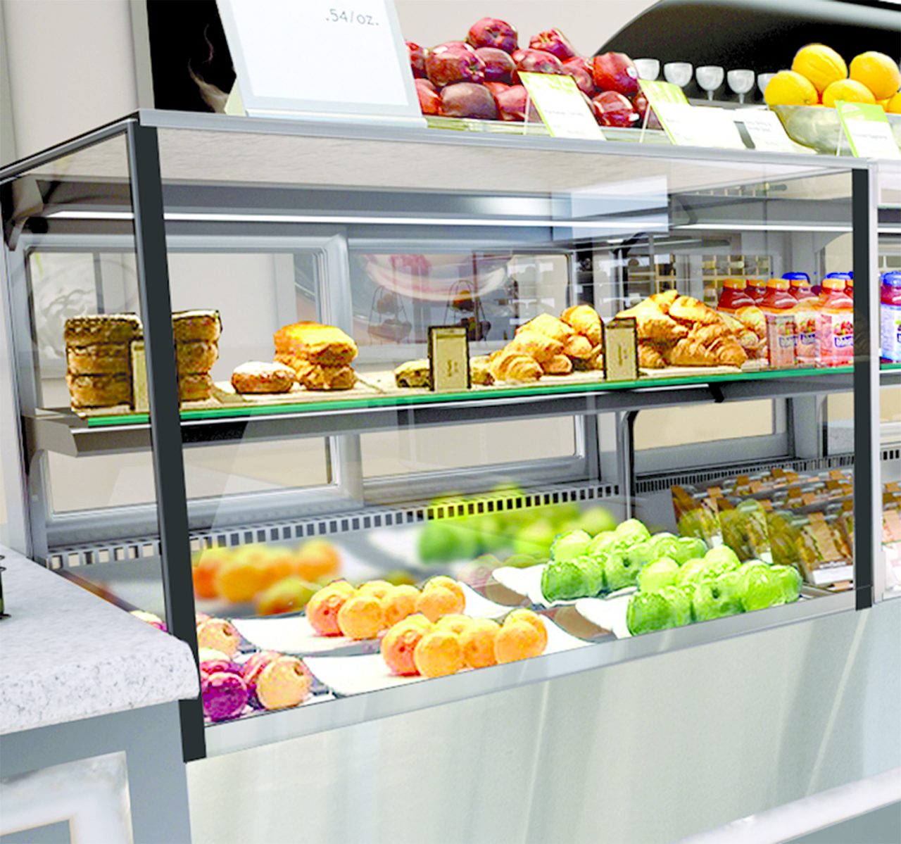 Vienna Counter Top Cold Display Squared - RPI Industries